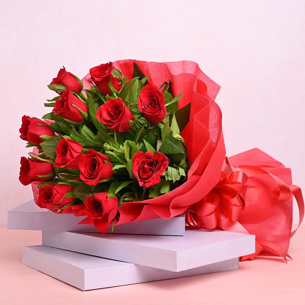Buy null-12 Red Roses Bunch