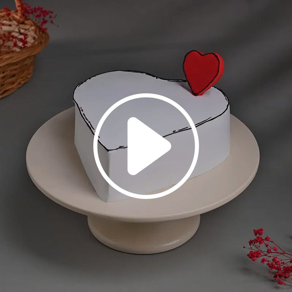 Buy Hidden Message Heart Shaped Chocolate Cake Online - Order Now