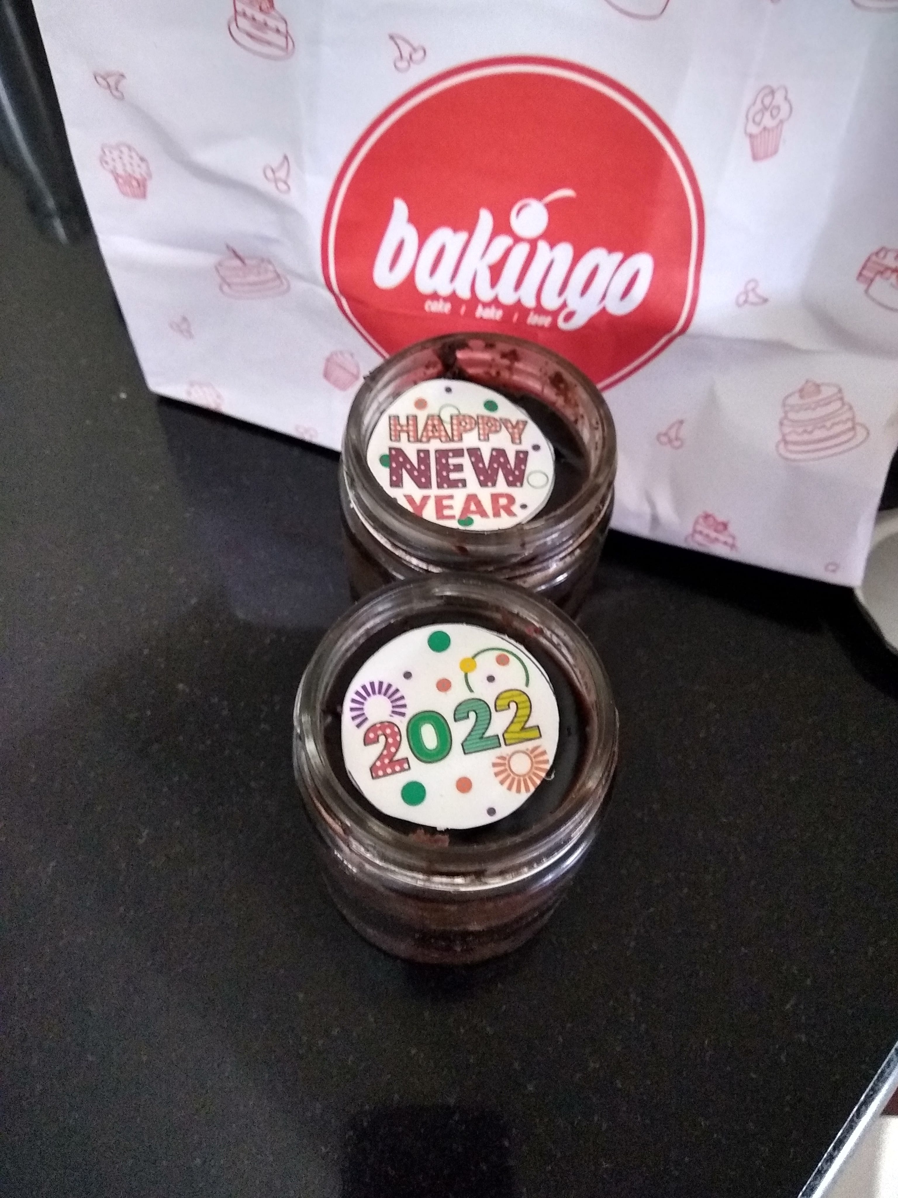 Buy Chocolate New Year Photo Jar Cakes-New Year Jar Cakes