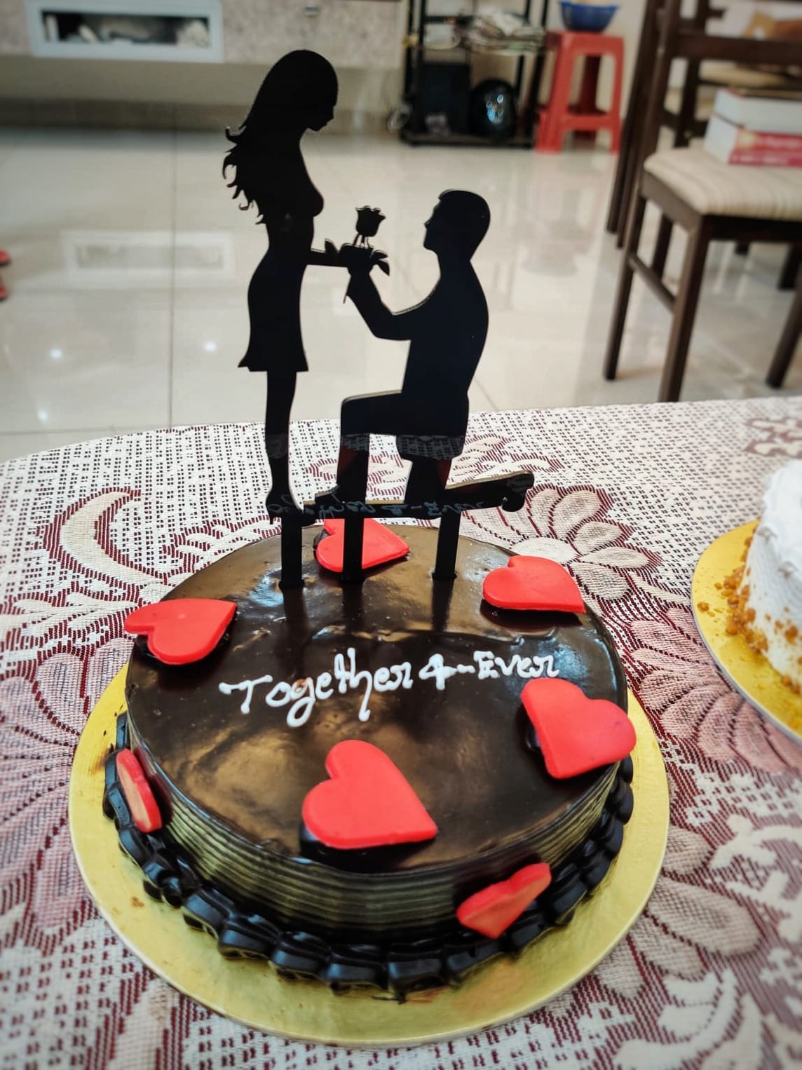 Buy Gooey Round Chocolate Love Cake-Chocolate Couple Cake