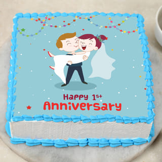 1st Anniversary Cakes | First Wedding Anniversary Cakes | Order Now