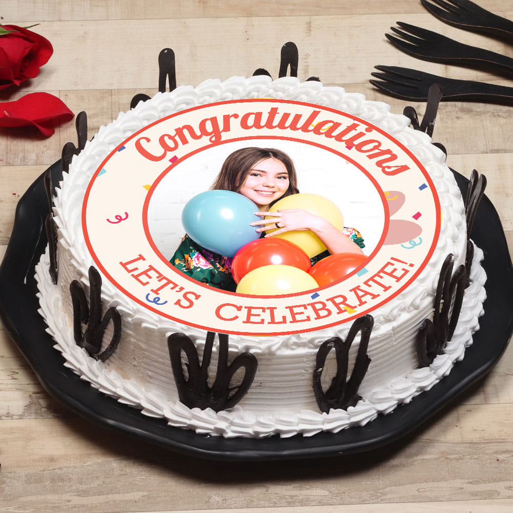 Buy Congratulations Personalised Cake-Congratulation Photo Delight