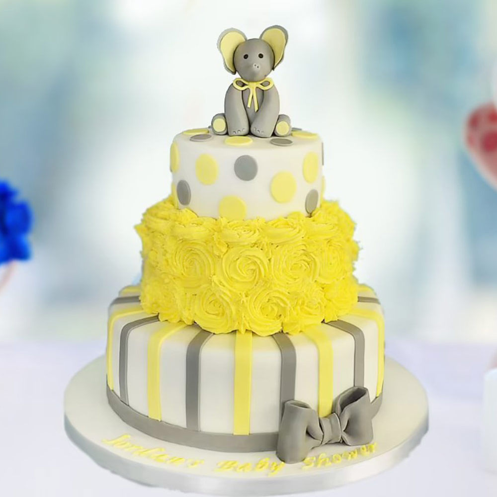 Buy Fondant Elephant themed Tier Cake-Cute Elephantastic Tier Cake