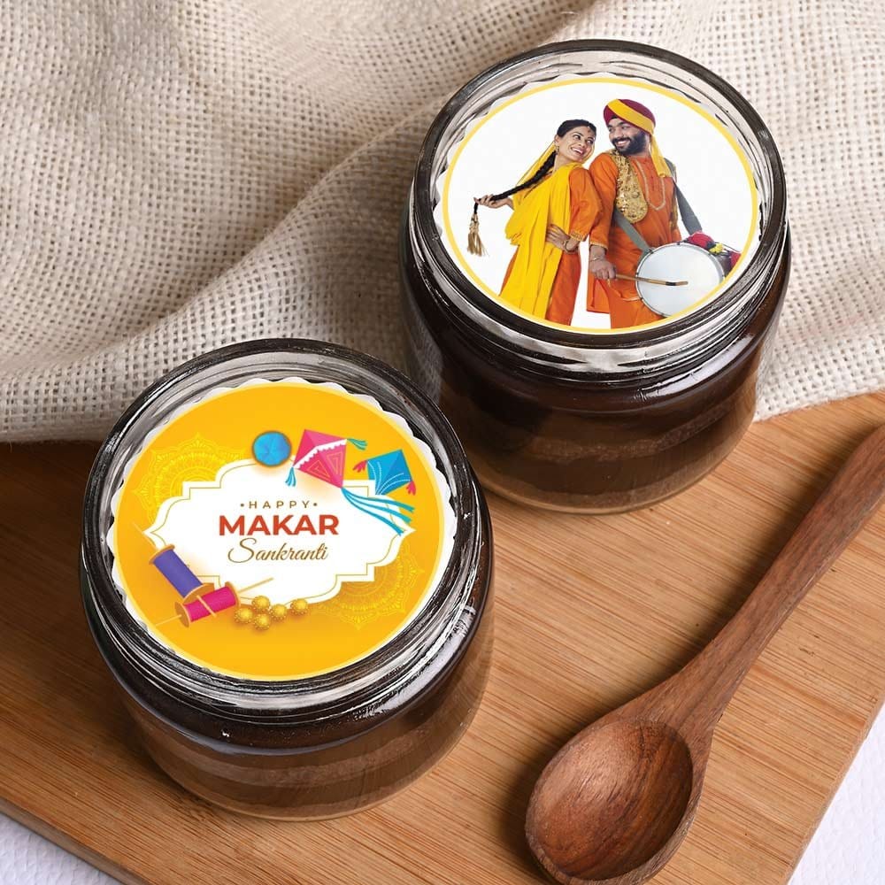 Buy Happy Makar Sankranti Chocolate Photo Jar Cakes-Makar Sankranti ...