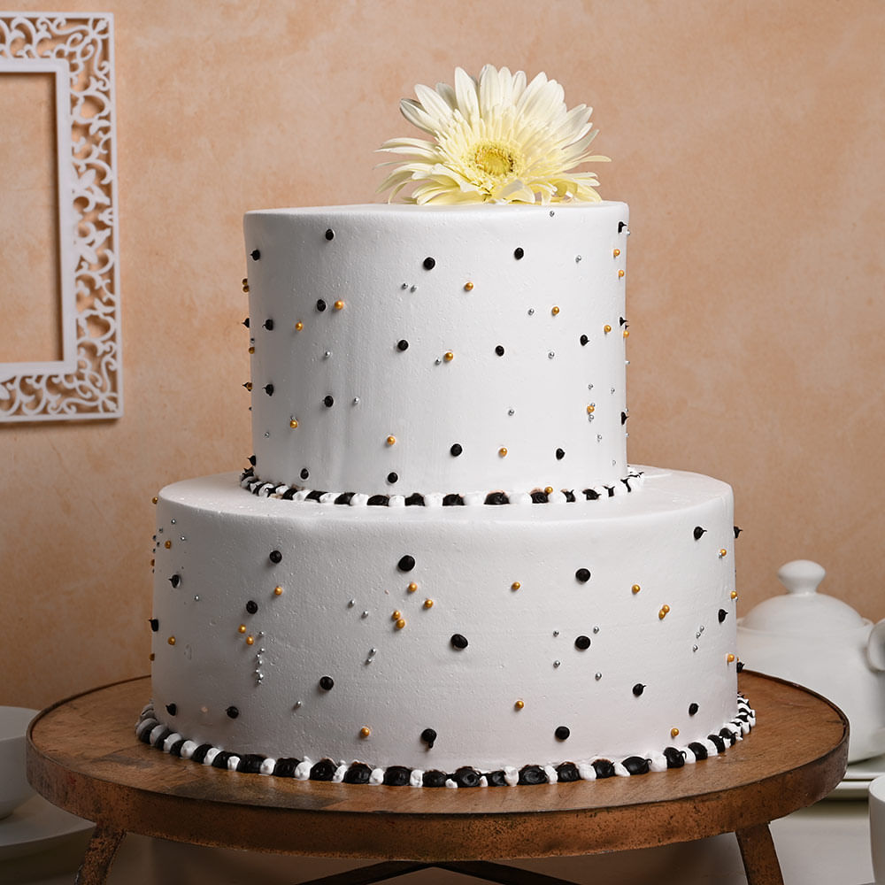 Buy Two Tier Multi Flavour Cream Cake-The White Paradise